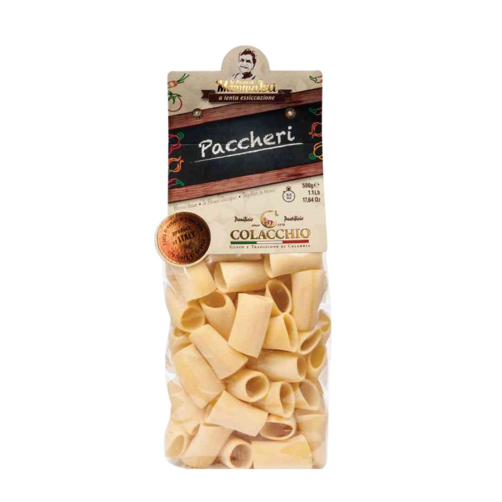 Colacchio Italian Paccheri Pasta, Bronze Cut, 17.64 oz (500 g)