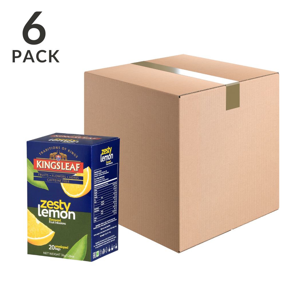 Zesty Lemon Ceylon Tea, Caffeine Free, 20 Bags by Kingsleaf, 1.3 oz (3