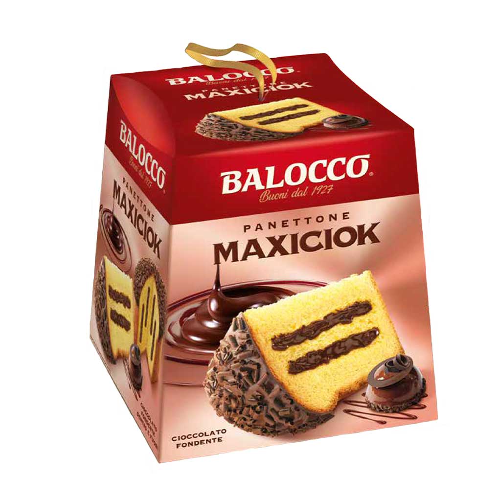 Balocco Panettone with Dark Chocolate Cream Maxiciok, 1.76 lb (800 g)