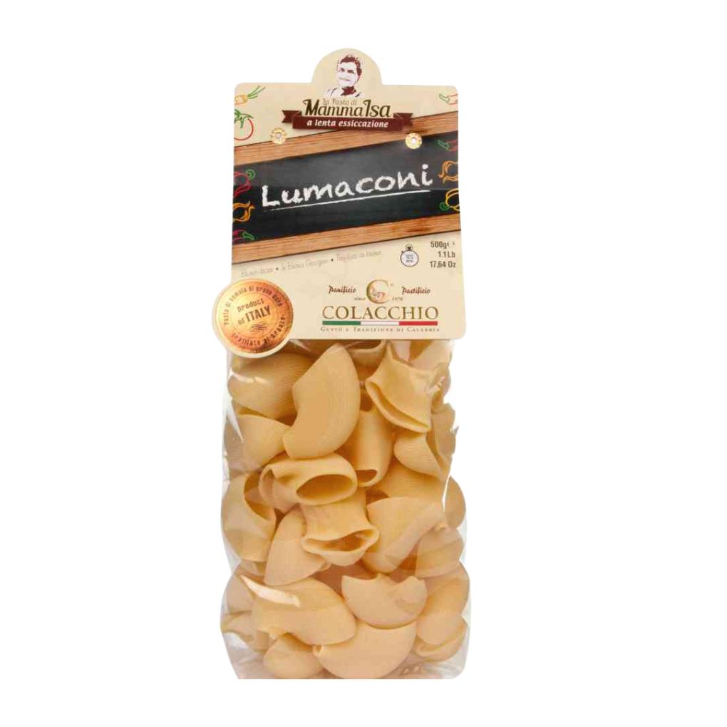 Colacchio Italian Lumaconi Pasta, Bronze Cut, 17.64 oz (500 g)