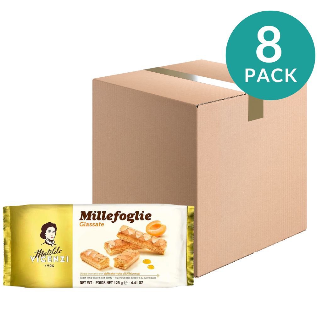 8-Pack Matilde Vicenzi Glazed Puff Pastry Sticks Millefoglie, 4.4 oz