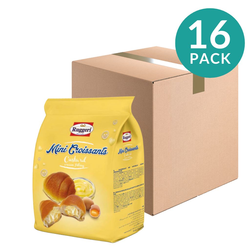 16-Pack Mini Italian Croissants with Custard Cream by Ruggeri, 6.35 oz