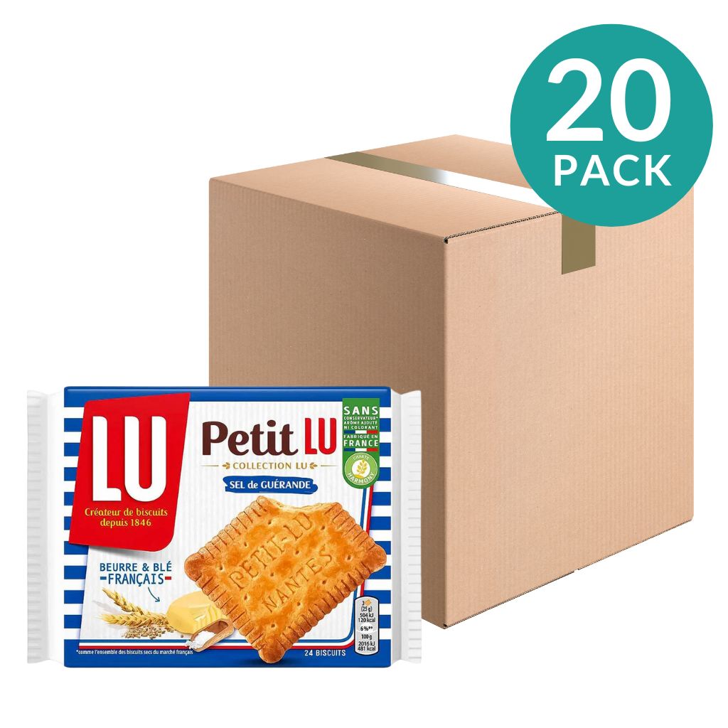 20-Pack LU Petit Beurre Butter Cookies with Guerande Salt, 7.1 oz (200