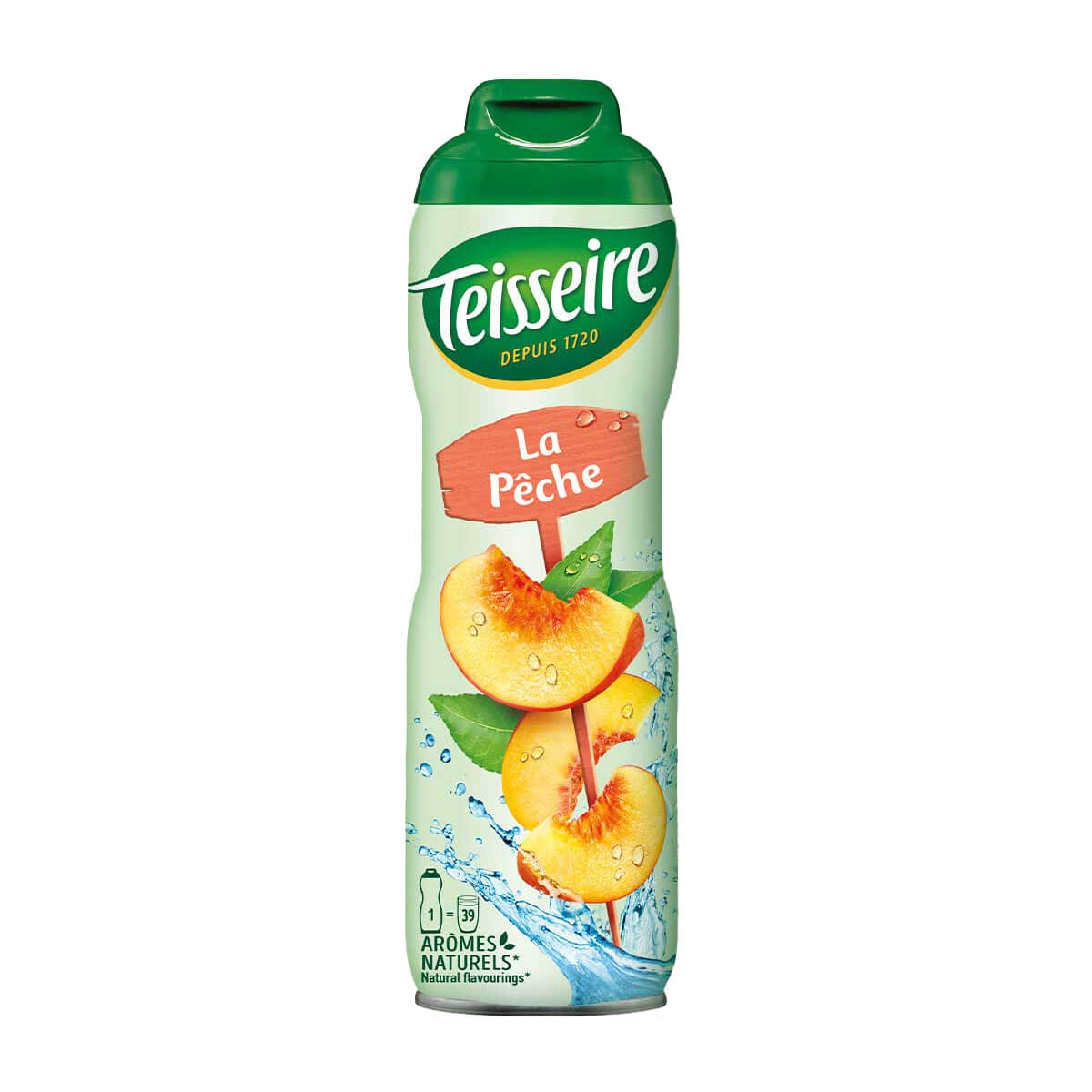 Teisseire French Peach Syrup, 20.3 fl oz (600 ml)