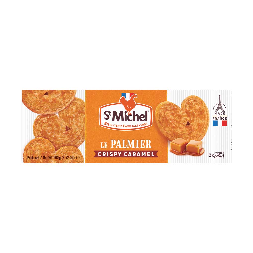 St. Michel Palmier Caramel Butter Cookies, 3.5 oz (100 g)