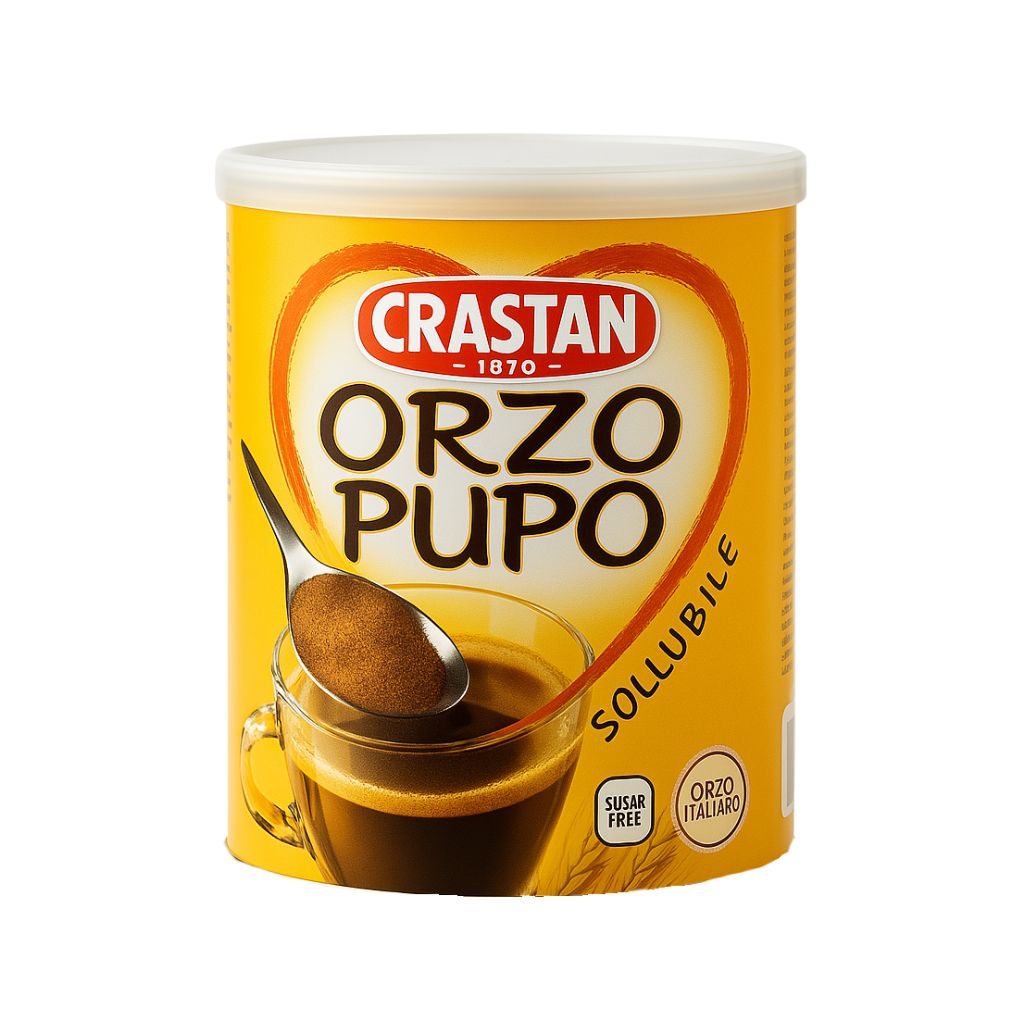 Crastan Orzo Pupo Ground Roasted Barley Instant Drink Mix, 4.23 oz (12