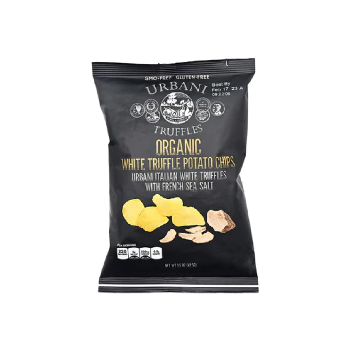Urbani Organic White Truffle Potato Chips with French Sea Salt, 1.5 oz