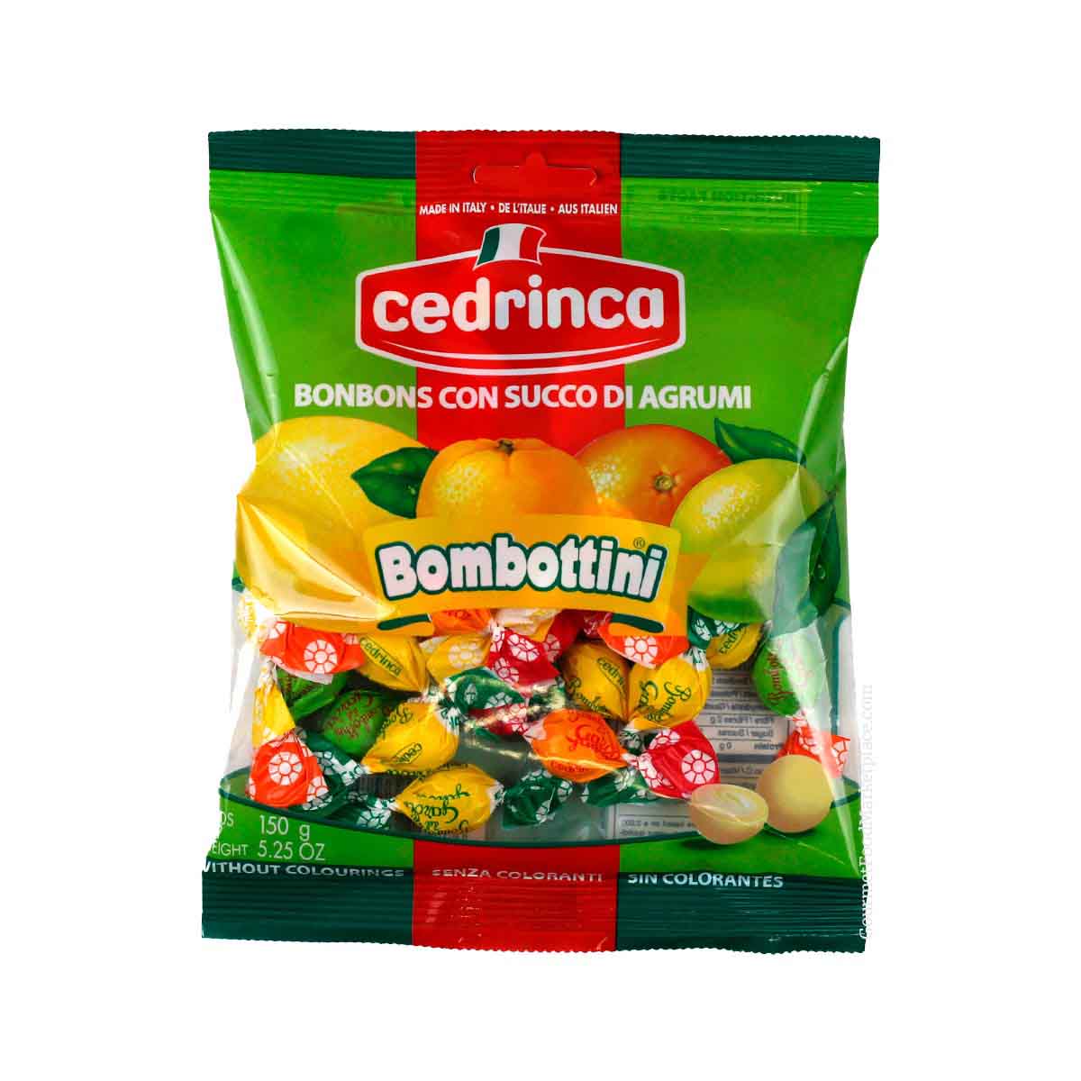 Bombottini Italian Citrus Hard Candies by Cedrinca, 5.3 oz (150 g)