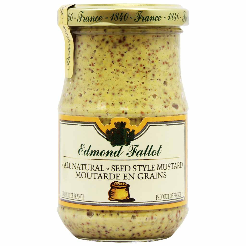 Edmond Fallot Old-Fashioned Full Grain Mustard from France, 7.2 oz (20